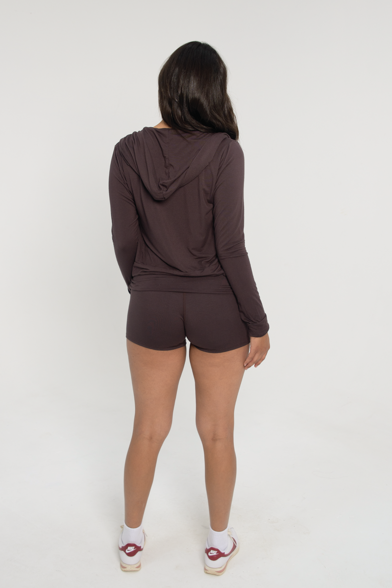 Fitted Zip Up Jacket - Espresso – FORM